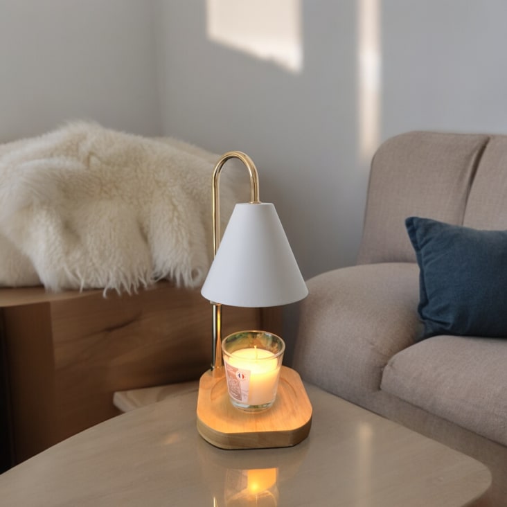 Diffusor für sanfte Wärme aus Holz und Metall H cm Candelia Maisons du Monde