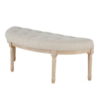 Bank mit Staufach aus Mangoholz und Baumwolle, dunkelbeige Sumai ...