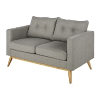 Skandinavisches 3-Sitzer-Sofa, hellgrau Brooke | Maisons du Monde