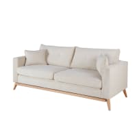 Skandinavisches 3-Sitzer-Sofa, hellgrau Brooke | Maisons du Monde