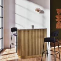 Applique murale en métal doré à 3 lumières, 29 x 6,5 x 34 cm | Maisons ...