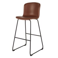 Set aus 2 Barstühlen, schwarz, 75cm Leni | Maisons du Monde