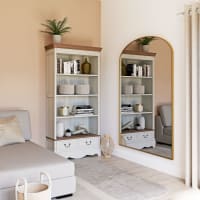 Bibliothèque en bois clair 4 portes 4 tiroirs Rivano | Maisons du Monde