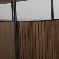 Bibliothèque en bois clair 4 portes 4 tiroirs Rivano | Maisons du Monde