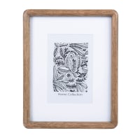 Cadre photo en grès gravé et moucheté gris 19x24 Amba | Maisons du Monde