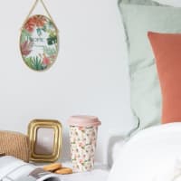Cadre photo rond moulure rose laqué d13cm Lov | Maisons du Monde