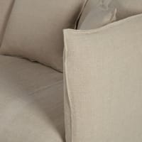 Canapé 3/4 places effet lin froissé beige Barcelone | Maisons du Monde
