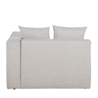 Sofá modular de 3 plazas tela beige Max | Maisons du Monde