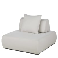 Méridienne de jardin en fibre polyoléfine gris anthracite Lazaro ...