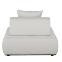 Méridienne de jardin en fibre polyoléfine gris anthracite Lazaro ...