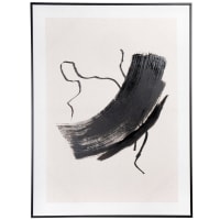 Cuadro rostro abstracto negro, rojo, crudo y naranja, 45x45 cm ZURICH ...