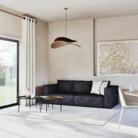 Quemador acero inoxidable con cristal 64,5x19,4x21 cm | Maisons du Monde