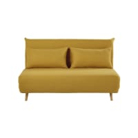 Divano letto angolare in tessuto smacchiabile 272 cm destro arancio ...