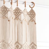 Macramé gordijn van ecru katoen 105x250 - 1 stuk Macrama | Maisons du Monde