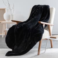 Decke aus Kunstpelz in satiniertem Kastanienbraun 150x180 IMEON ...