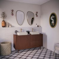 Espejo irregular de metal dorado, 100x52 cm Brina | Maisons du Monde