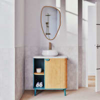 Espejo irregular de metal dorado, 100x52 cm Brina | Maisons du Monde