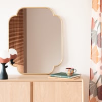 Espejo arqueado en aluminio dorado, 70x100 cm MALAYA | Maisons du Monde