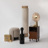 Caja de caramelos de cristal tallado gris Alt. 18 cm Eleonore | Maisons ...