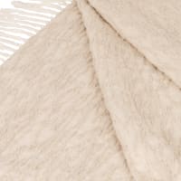 Decke aus recyceltem Polyester, Prägemotiv, beige, 170x130cm GAGNIA ...