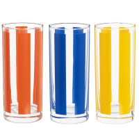 Koffer met 6 meerkleurige glazen bekers Colorama | Maisons du Monde