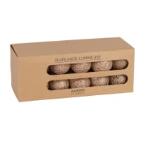 Guirlande lumineuse en coton 20 LEDS tricolore jaune, rose et blanc ...