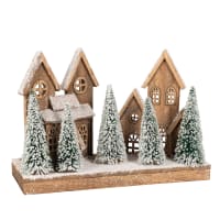 Kersttak met rode bessen met bevroren effect | Maisons du Monde