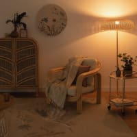 Lampadaire en rotin tressé H150 Glenn | Maisons du Monde