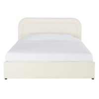 Letto a baldacchino bouclé 180 x 200 cm tortora Dannemois | Maisons du ...