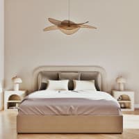 Letto in velluto a coste terracotta con rete a doghe 140x190 cm Cancun ...
