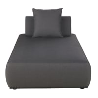 Chauffeuse de jardin en polyester recyclé gris perlé Lazaro | Maisons ...