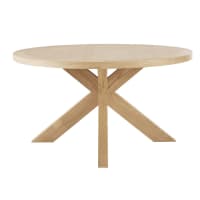 Mesa rectangular de roble con 1 extensión para 8/10 cubiertos blanca ...