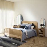 Miroir organique en bois de chêne, 70x140 cm Lisana | Maisons du Monde