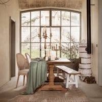 Nappe ronde anti-taches blanc 140cm Rodas blanco | Maisons du Monde