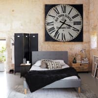 Plaid en flannelle tissé jacquard noir 230x150 Holata | Maisons du Monde