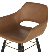 Set di 2 sgabelli da bar regolabili in Finta pelle Colore nero ALISSON ...