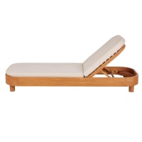 Himmelbett für den Außenbereich aus geflochtenem Kunstharz und hellem ...