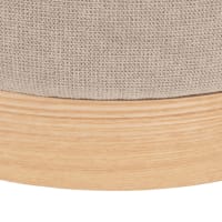 Puf con contenedor en piel ecológica roja CM Ø 46,5X44 | Maisons du Monde