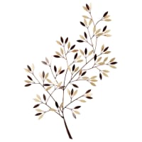 Decoración de pared con círculos de metal dorado 90x48 cm FARAONE ...