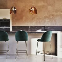 Set di 2 sgabelli da bar regolabili in Finta pelle Colore nero ALISSON ...