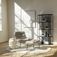 Eichen- und Leinenstuhl Leinen Andrew | Maisons du Monde