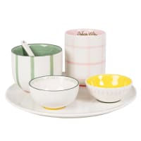 Set di 3 ciotole per antipasti in ceramica arancione, blu e verde e ...