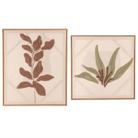 Set di 2 quadri sotto vetro con stampe a motivi architettonici in ...