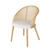 Sillón de rejilla y lino natural ficelle Caporal | Maisons du Monde