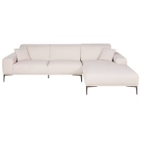 Sofá cheslong derecho de 5 plazas gris claro mezclilla Tokyo | Maisons ...