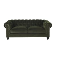 Sofá cama 2 plazas tela negro Kalfafel | Maisons du Monde