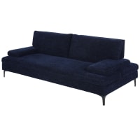 Sofá de 3 plazas con respaldo avanza/recula de tela beige Oward ...