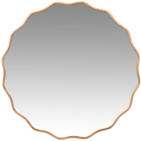 Specchio organico in alluminio dorato 70x68 cm YUCA | Maisons du Monde