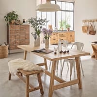 Table … manger 220x100cm bois pin recycl‚ Andrian | Maisons du Monde
