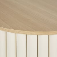 Tables gigognes rondes en bois d'acacia massif et marbre Babkha ...